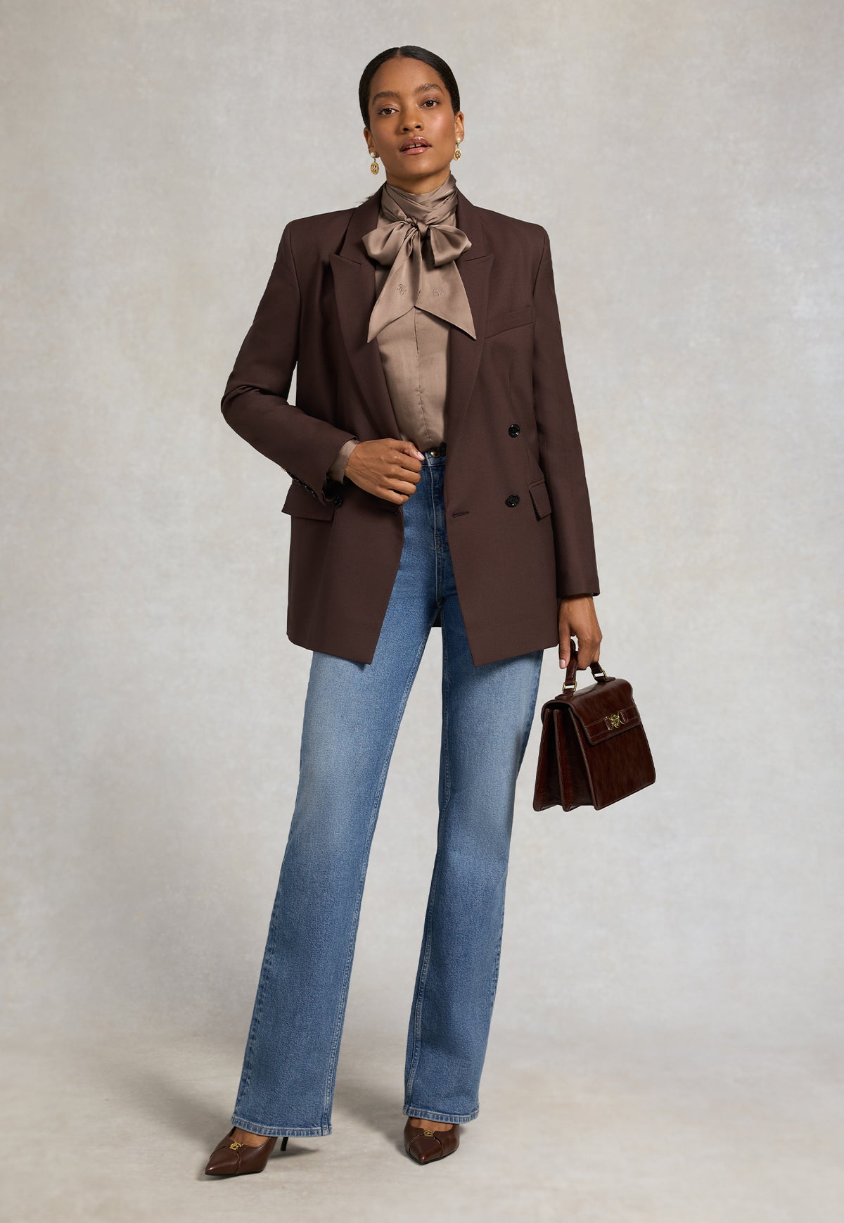 Holland Cooper Ariella Blouse - Truffle